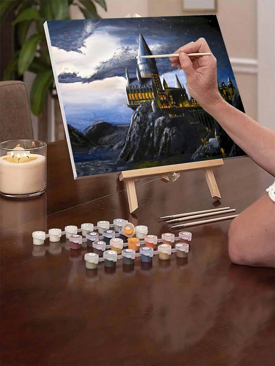 1 set Peinture acrylique DIY de château de falaise de 40 *50 cm avec personnalité, jeu de ...