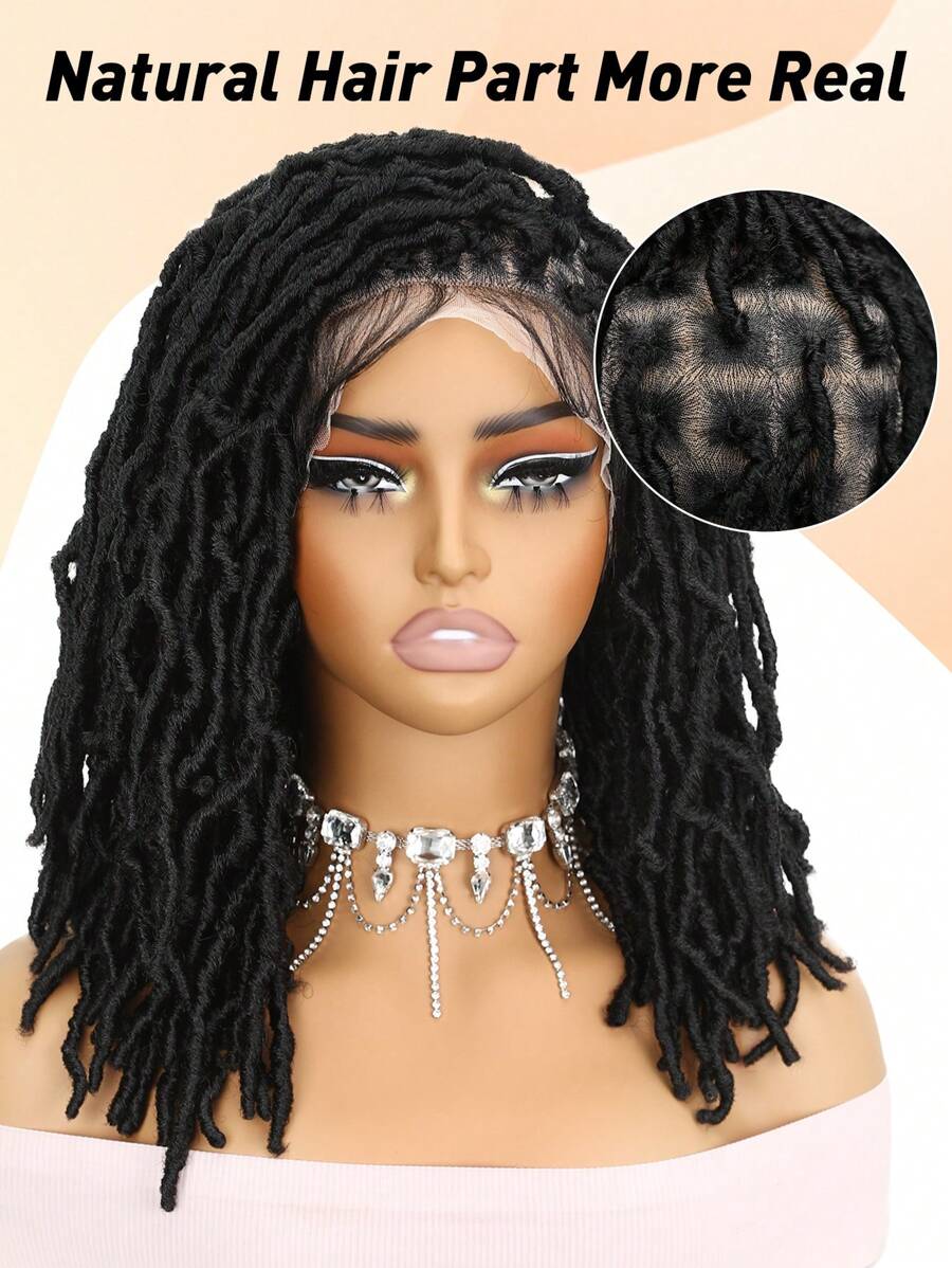 Full Lace Faux Locs Wig Braided Wigs For Black Women Knotless Nu Locs ...