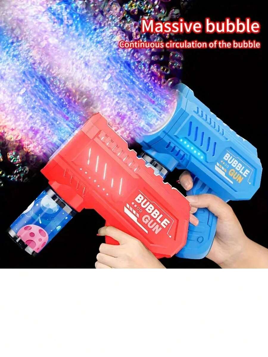 10-Hole Electric Bubble Machine, Handheld Automatic Bubble Blower For ...