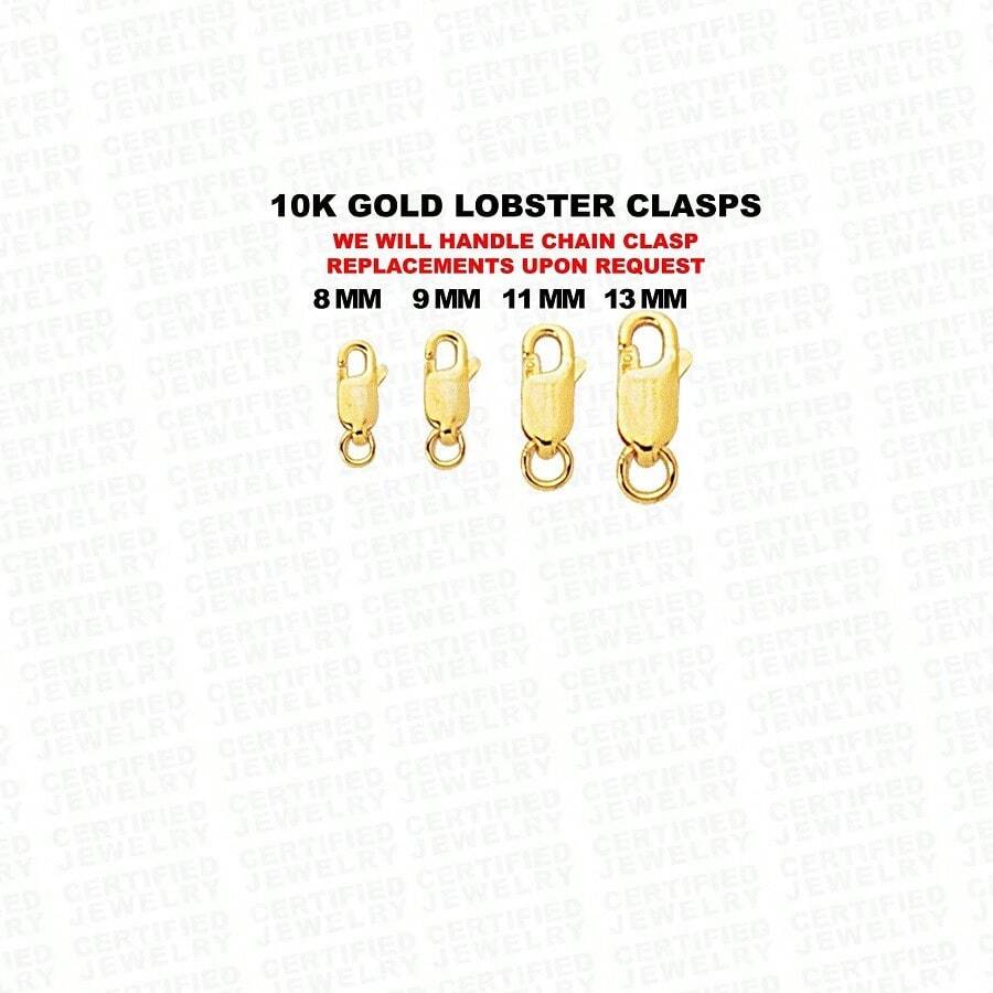 10K Solid Gold Lobster Clasp With Open Ring, Multiple Sizes | SHEIN USA