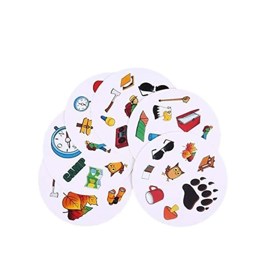 Dobble Camping Classics Card Game | Fast-Paced Symbol Matching ...