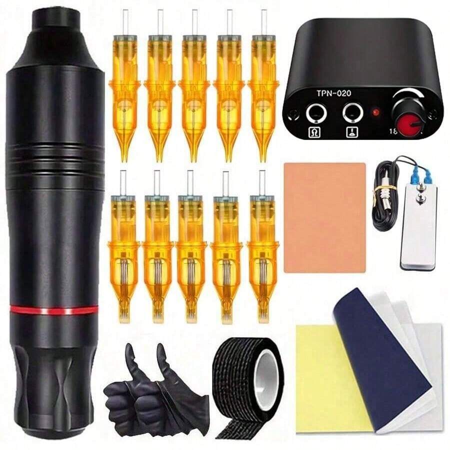 Tattoo Kit, Tattoo Gun Kit Tattoo Machine Kit Tattoo Cartridge Needles ...