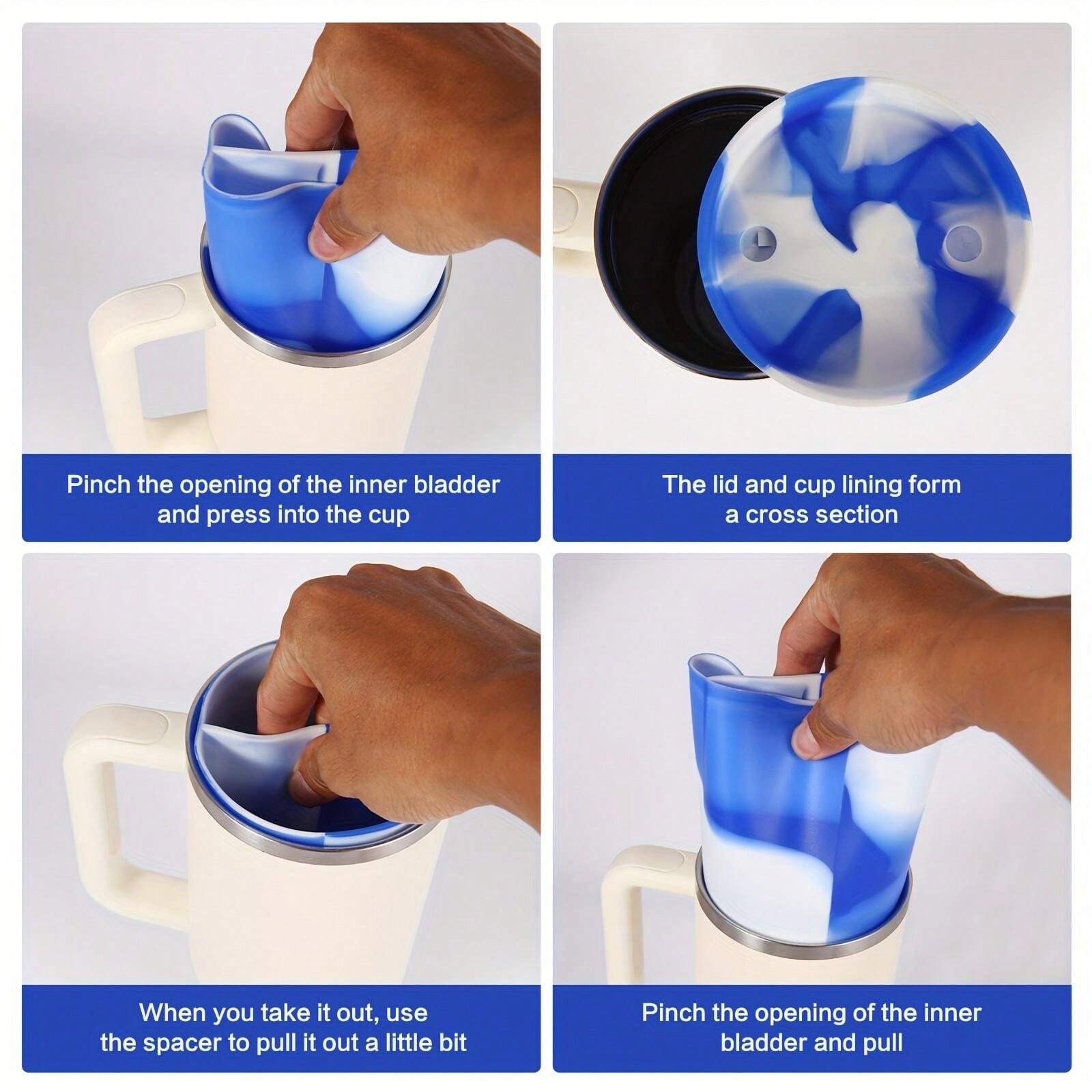 Four Stanley40 Compost Cup Liner Set For Dispensing Drinks With Lid Ice ...