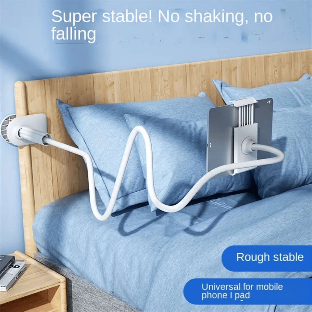 Flexible Arm Stand, Upgraded Carbon Steel Universal Clamp Phone ...