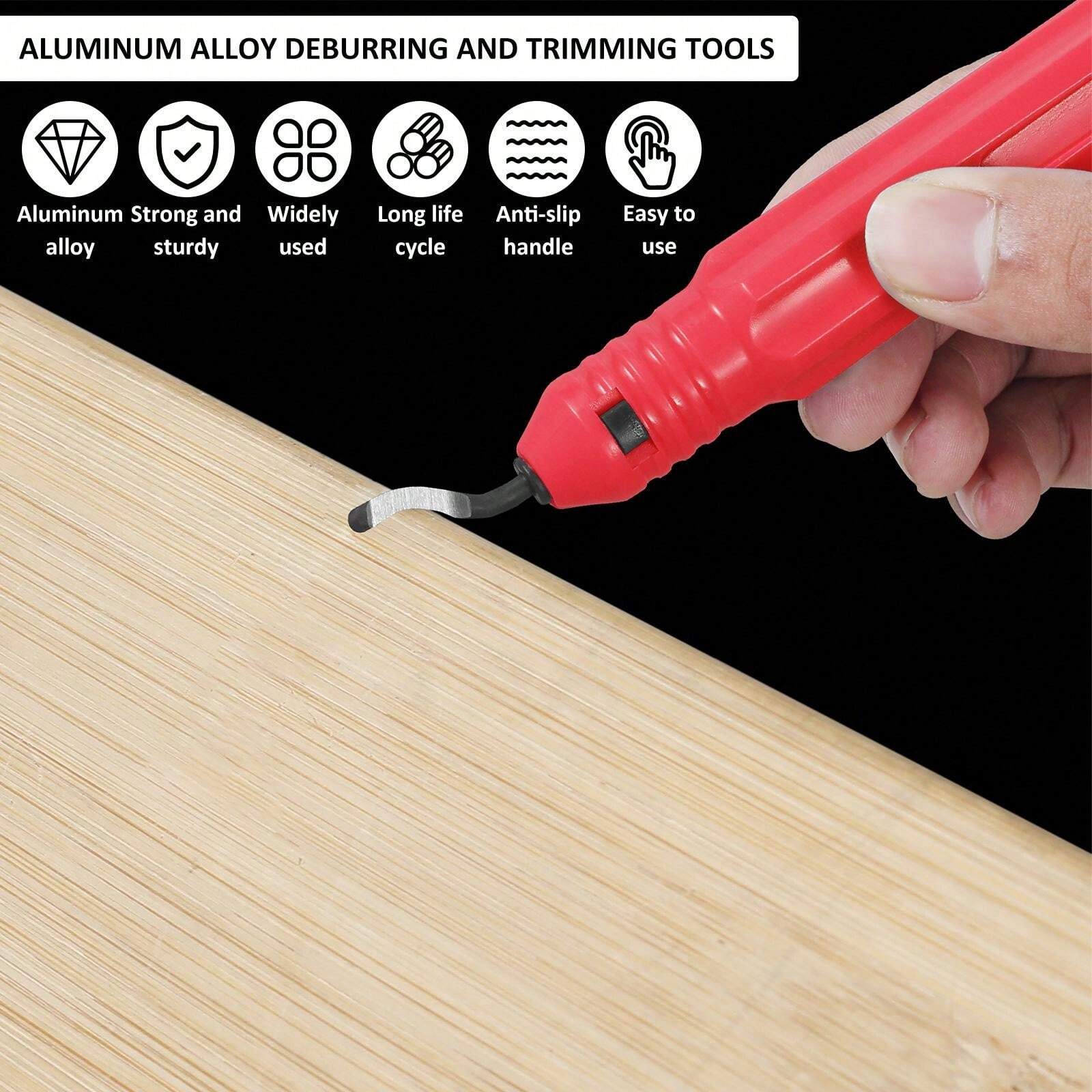 Deburring Tool Kit With 20 HSS Extra Blades Sharp Burr Removal Tool Burr Edges Removing Hand ...