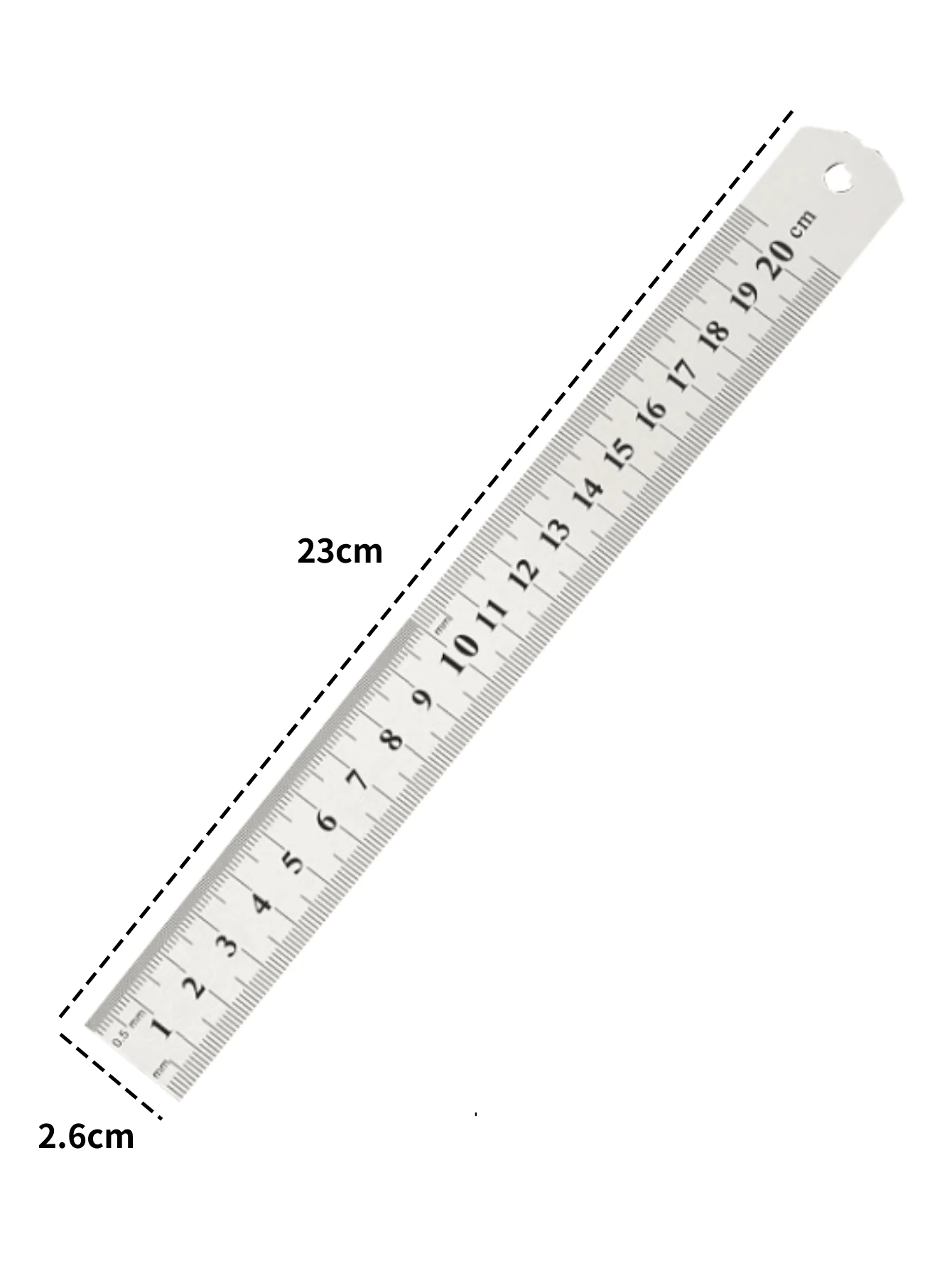 مسطرة فولاذية مزدوجة ، وحدة قياس الإنش والسنتيمتر ، أداة قياس من ...