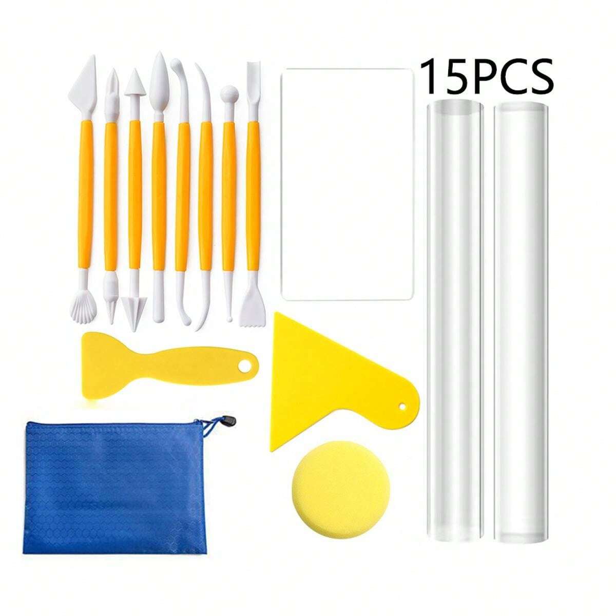 15 Ceramic Tools Set Stone Plastic Clay Carving Knife Scraper Scraper ...