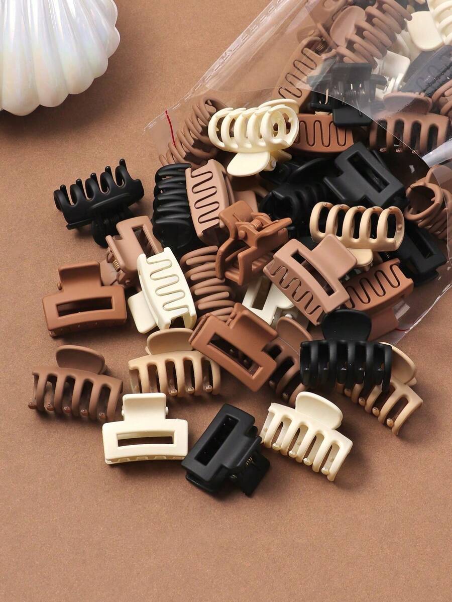 30pcs Medium Cute Wave Square Cartoon Hair Clips Assorted Color Hair ...