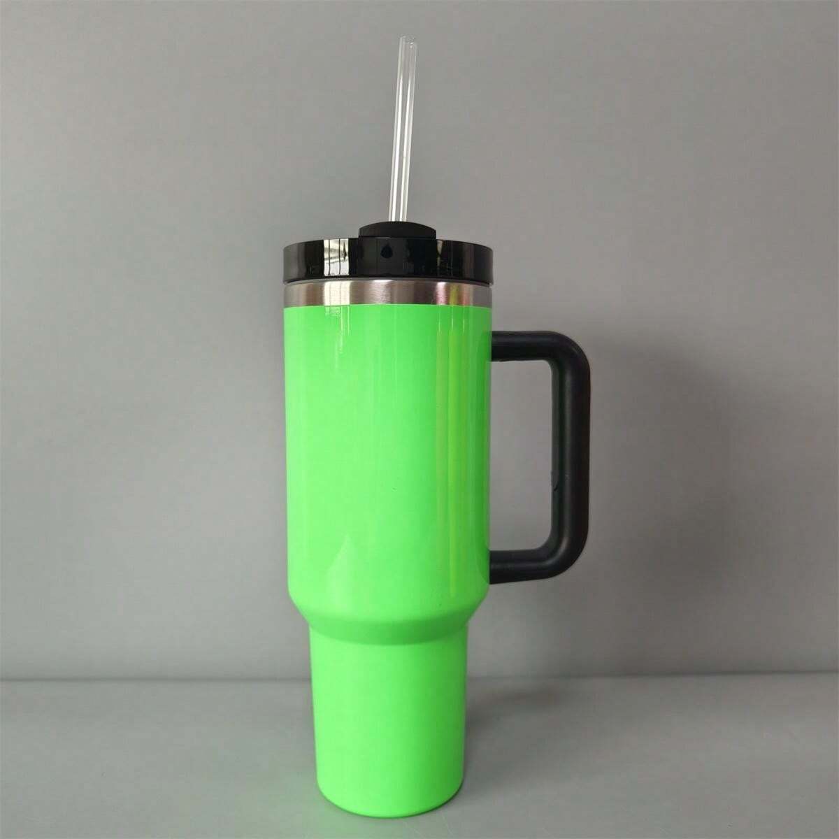 Copo Térmico Isolado a Vácuo de Aço Inoxidável de 40oz com Canudo ...