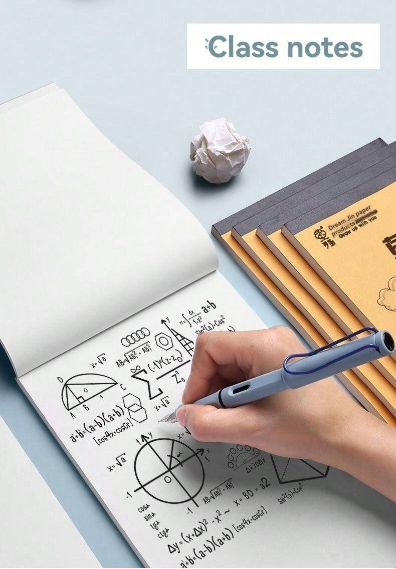 200pcs Blank Sectional Drafting Notebook, Math Scratch Paper For ...