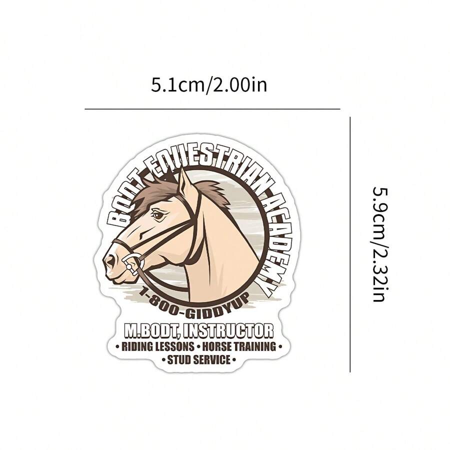 100 Pieces Horse Stickers, Horse Riding Stickers Pack For Water Bottle ...