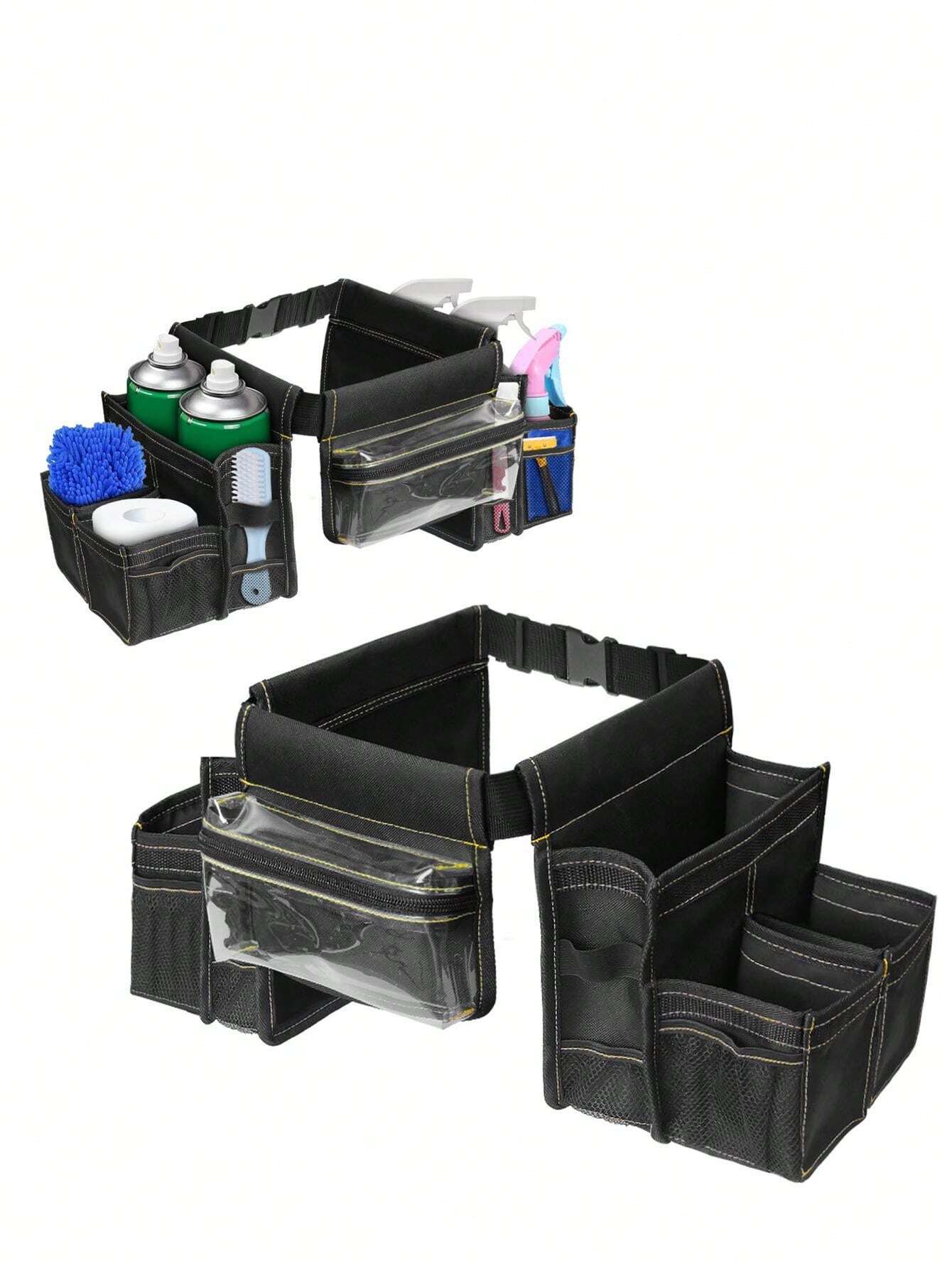 Cleaning Belt,Tool Pouch Waist Apron With Pockets Cleaning Supplies For ...