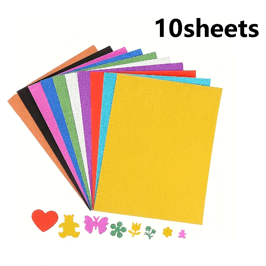 10 Sheets A4 Glitter Cardstock Paper, High Quality Craft Card Paper ...