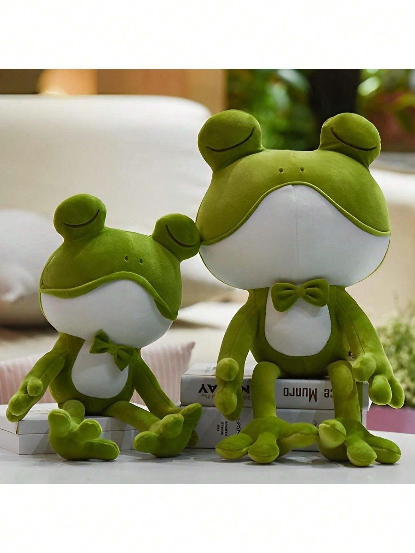 Teal Frog Plush Stuffed Animal - Cute Frog Plush Pillow, Kawaii Frog ...