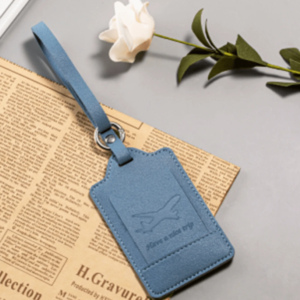 Luggage Luggage Tag Anti-Lost Pendant Soft Leather Airplane Boarding ...