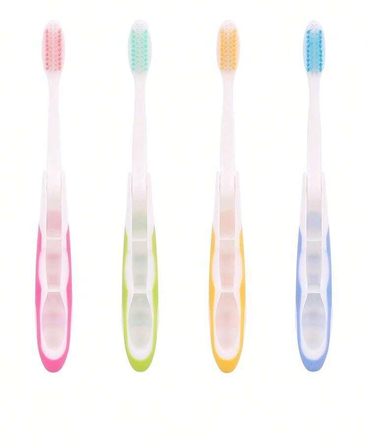 2 Packs Folding Toothbrush, Travel Toothbrush, Soft Potable Travel Size ...