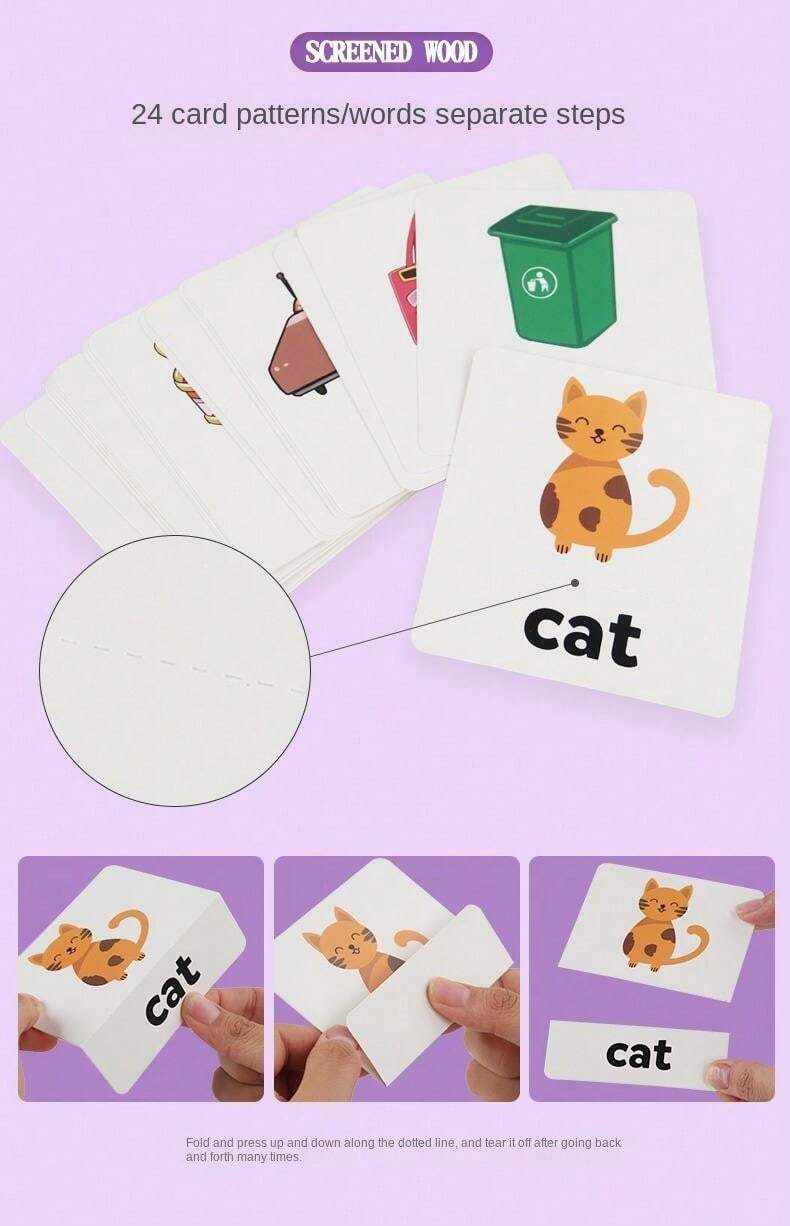 Montessori Wooden Rotating Letter Blocks - Educational Word Building ...