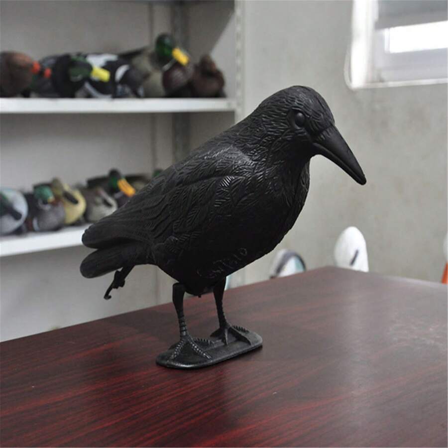 1PC Realistic Plastic Crow Statue - Decorate Your Home And Garden With ...