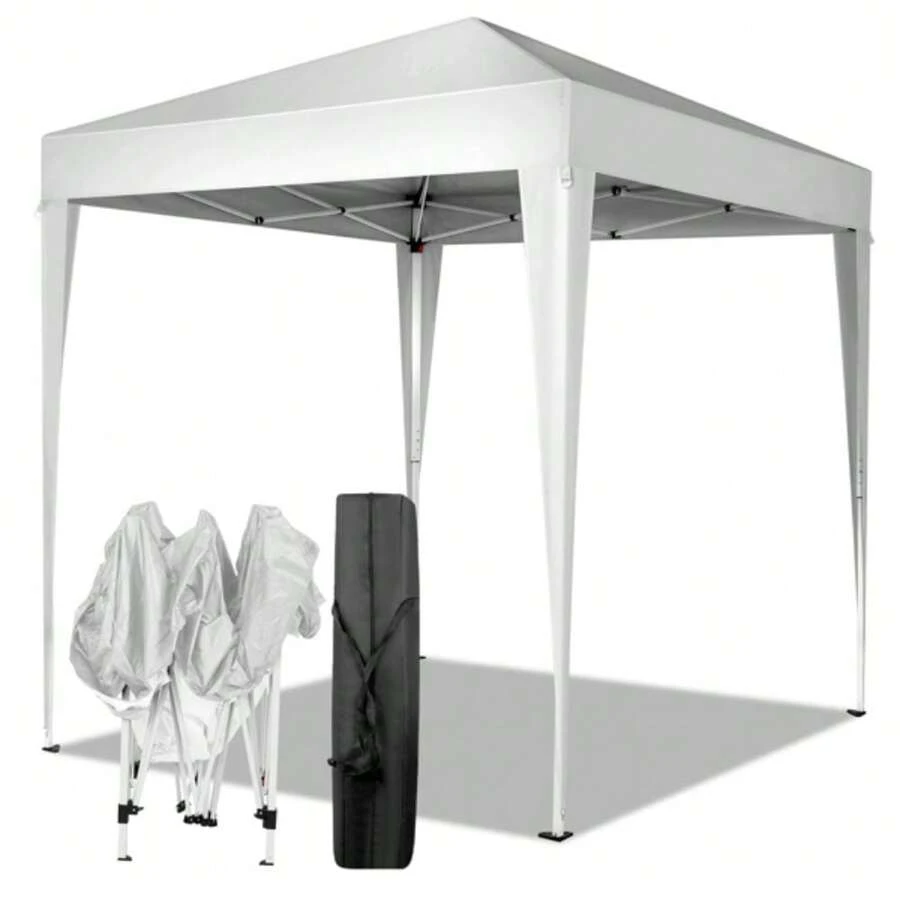 6.5*6.5ft White Folding Shed Without Cloth Oxford Cloth Plastic Sprayed ...