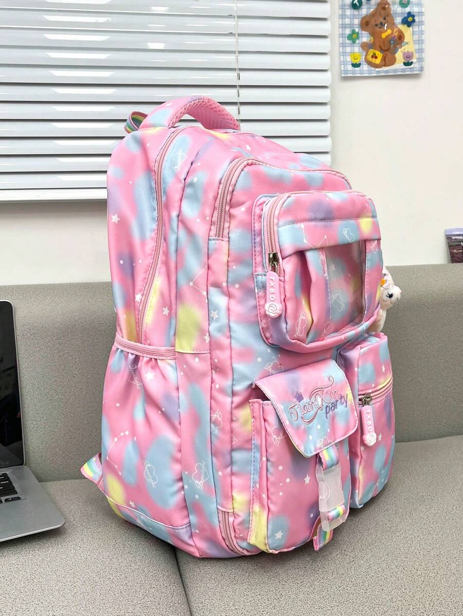 Elementary School Backpack Girl Refrigerator Door Side Open Cute ...