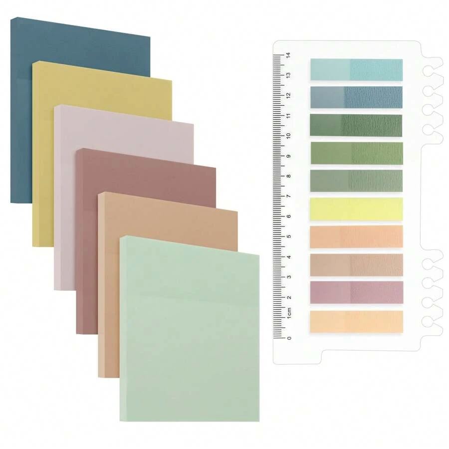 300PCS 6 Colors Transparent Sticky Tabs And 200 PCS Index Tabs, Clear ...