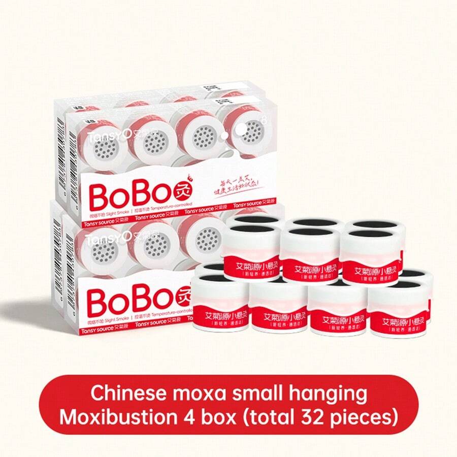 1box/8pcs Moxa Smokeless Moxibustion Box, Chinese Traditional Medicine ...