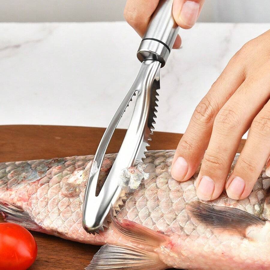 Stainless Steel Fish Scaler, Manual Fish Scale Scraper, Descaling Tool ...