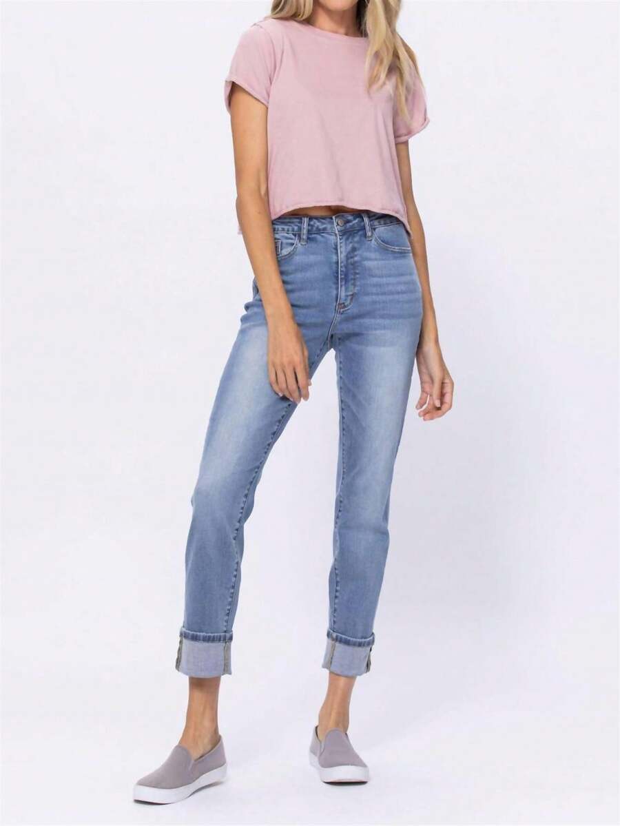 Judy Blue Hi-Waist Boyfriend Jeans | SHEIN USA