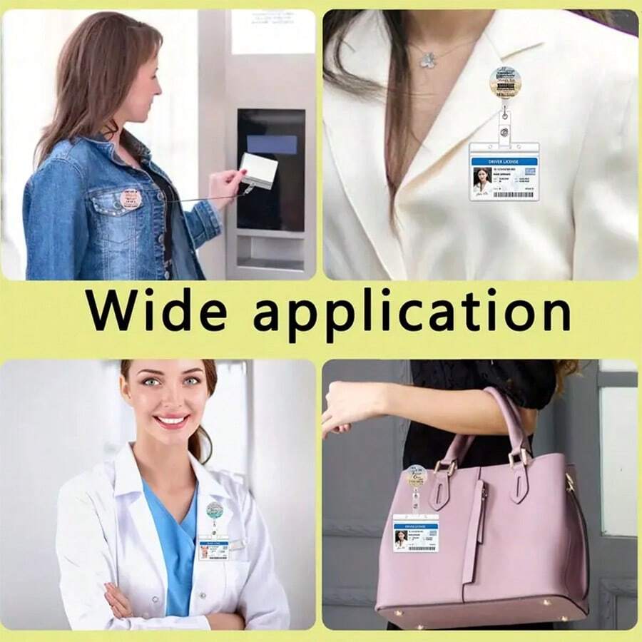 1PC Badge Reel Holder With Retractable Lanyard, Suitable For Medical Staff, Office Staff ...