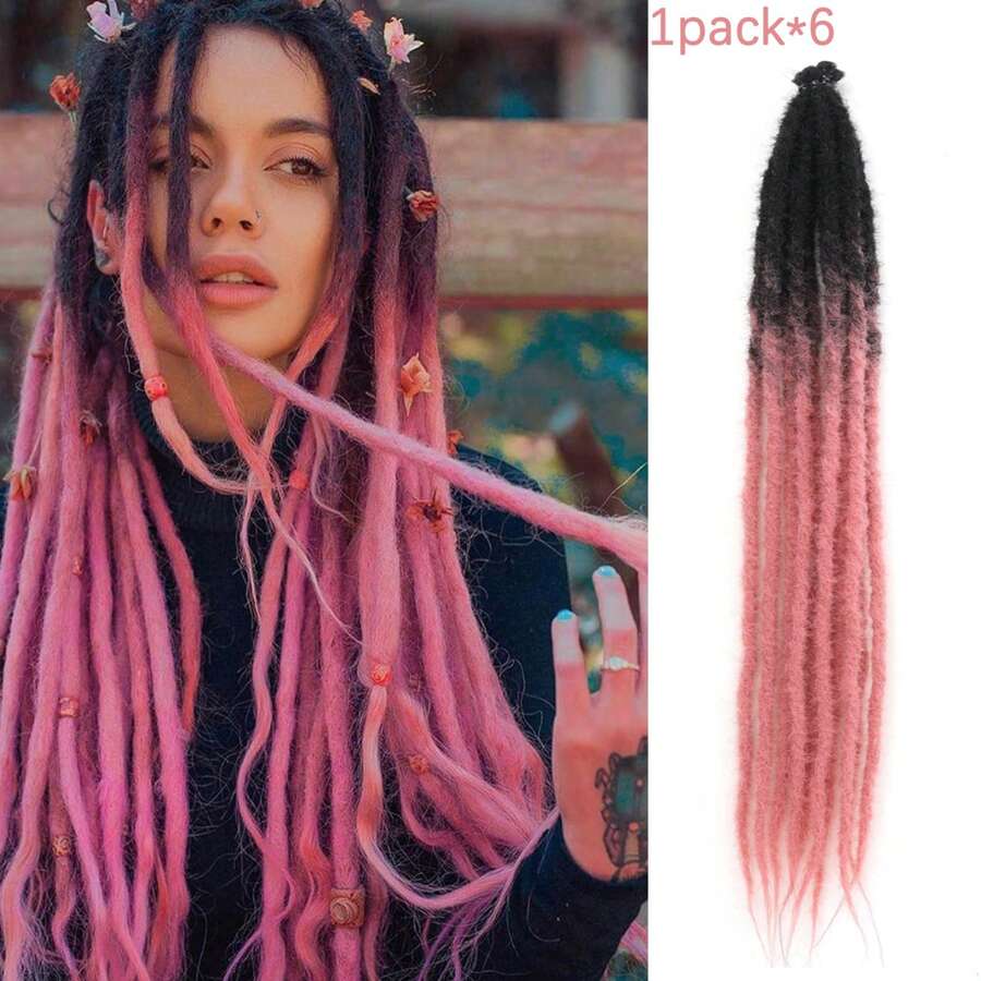 1Pack Dreadlocks Extensions Dread Locs Crochet Hair For Women Handmade ...