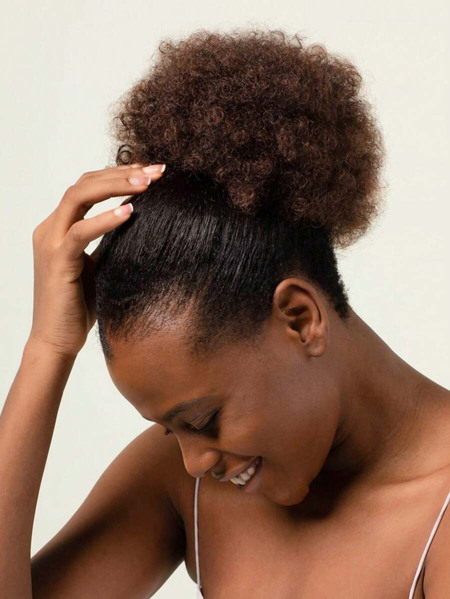 Afro Curly Hair Buns Updo Chignon Drawstring Ponytail Extension Women ...