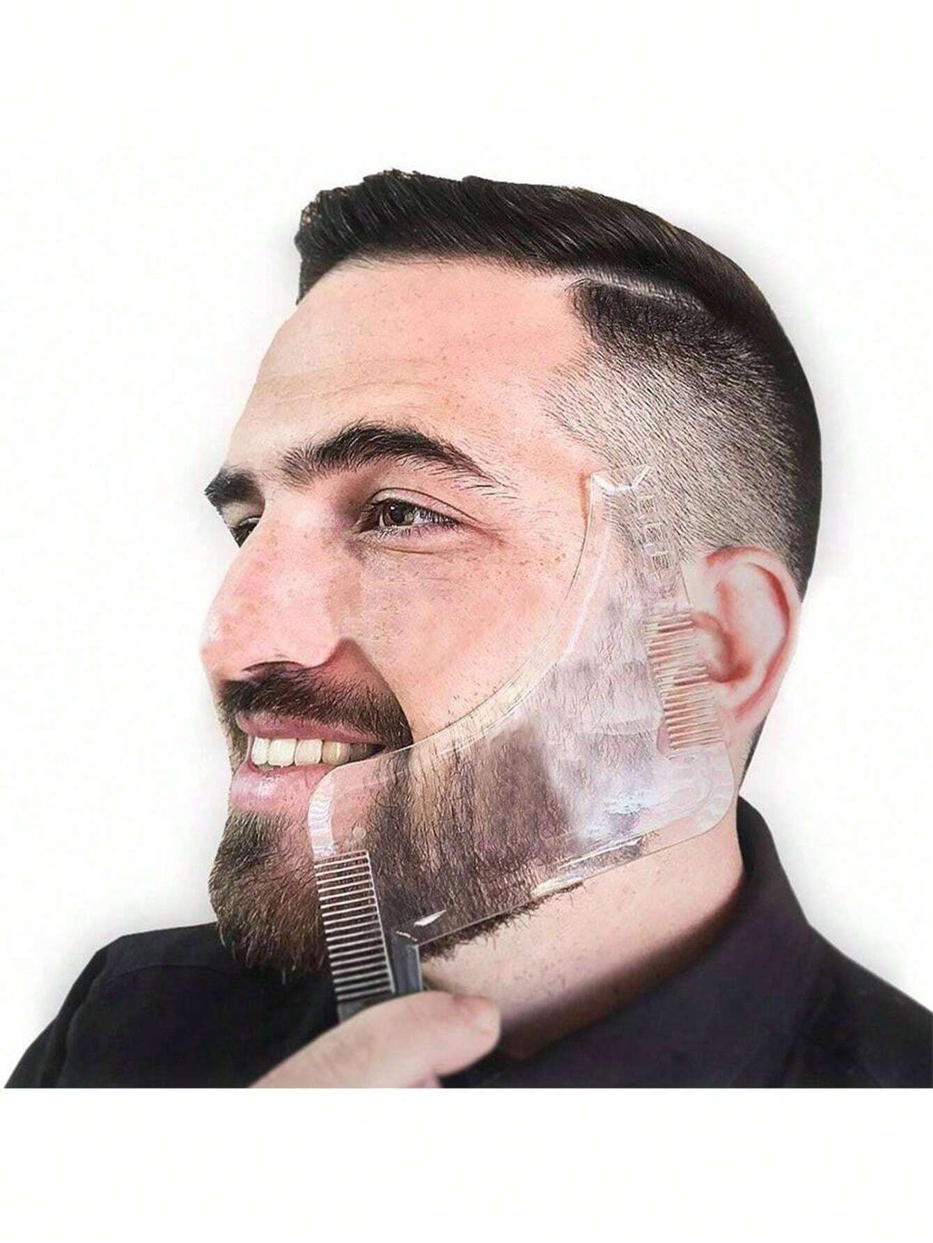 1pc All-In-One Beard Styling Comb For Men, Comes With Creative Beard ...