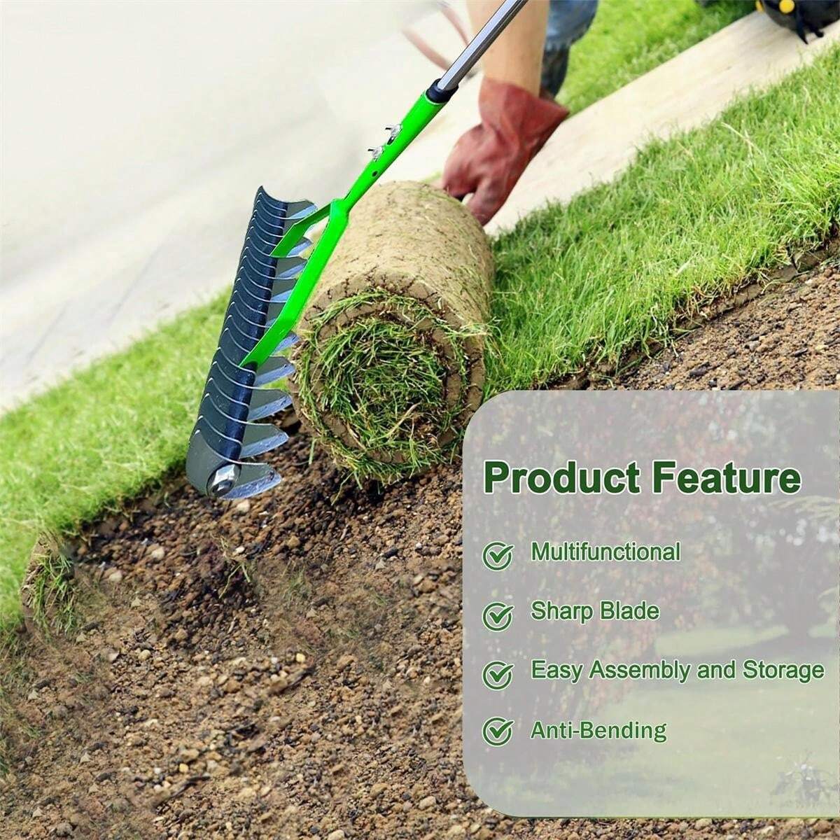 Rastrillo de jardín, rastrillo desgranador de hojas de jardín ...