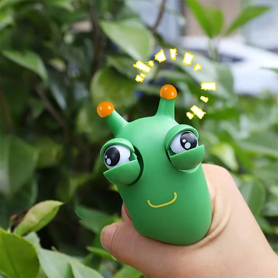 Cute Cartoon Bulging-Eye Caterpillar Squeeze Vent Toy, Interactive Gag ...