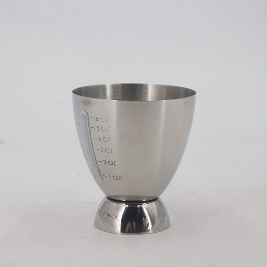 1pc 6oz Stainless Steel Egg-Shaped Jigger, Bar Tool Cocktail Measure ...