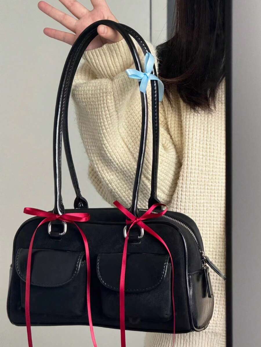 Sac Nouvelle version coréenne de sac à bandoulière de créateur de niche, sac sous les bras ...