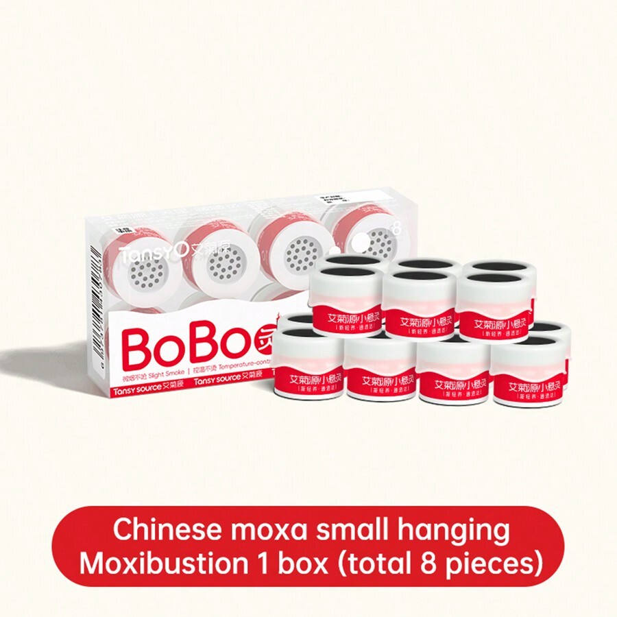 1box/8pcs Moxa Smokeless Moxibustion Box, Chinese Traditional Medicine ...