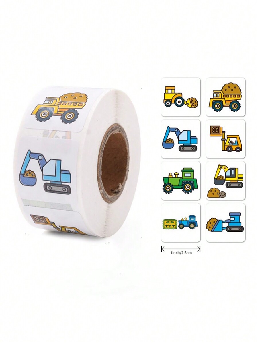 500 Pcs-1 Roll Traffic Construction Stickers For Kids Roll Vehicle Car ...