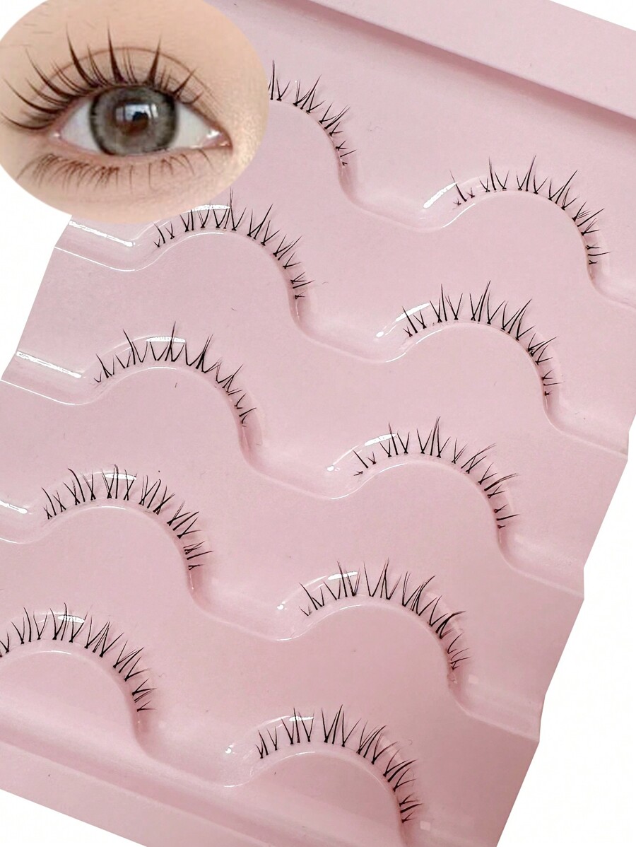 5Pairs Lower Fake Lashes 5-7mm Air Lower Eyelashes Fairy Segmented ...