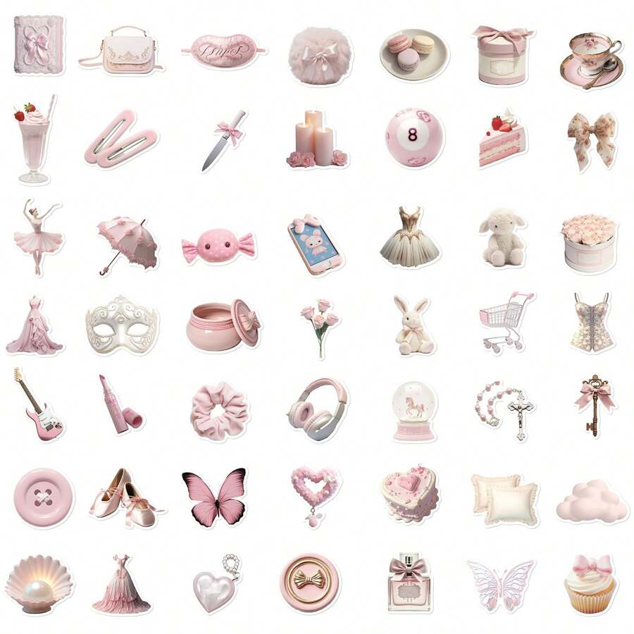 50PCS Birthday Decorations Stickers Room Decor Decor Accessories Vinyl ...