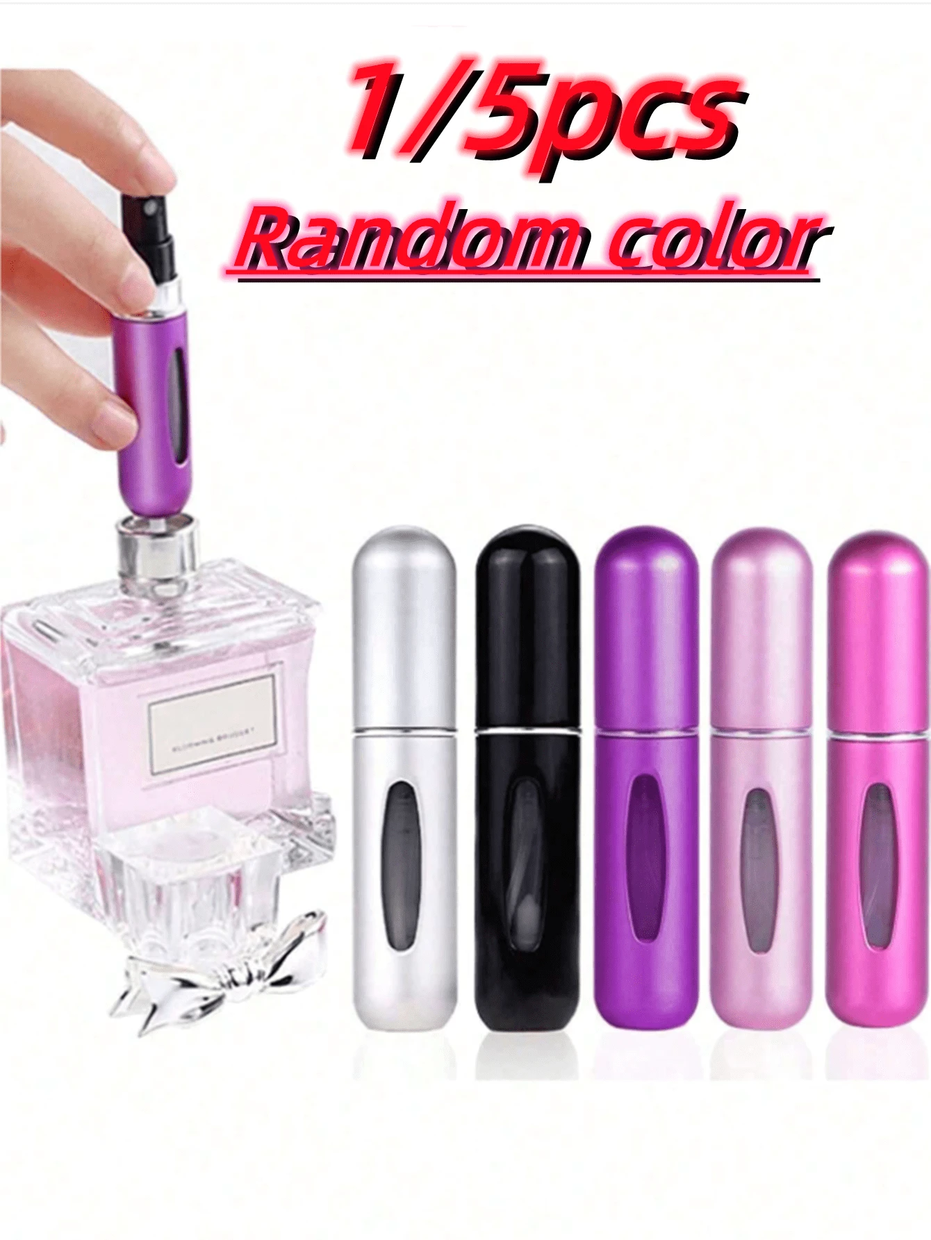 1pc/5pcs 5ml Portable Perfume Bottle, Assorted Colors, Party Favors ...