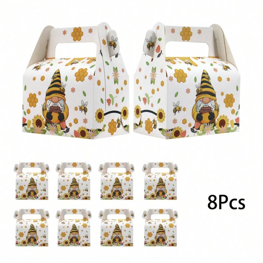 8 Pcs Honey Bee Candy Boxes Beehive Gift Boxes Sunflowers Treat Boxes ...