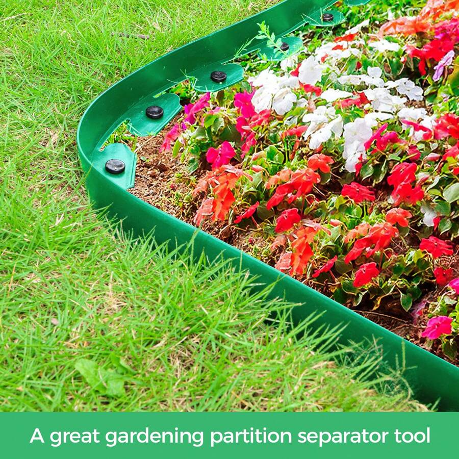 66 FT Landscape Edging Border With 80 Spikes, No Dig Garden Edging 1.8 ...