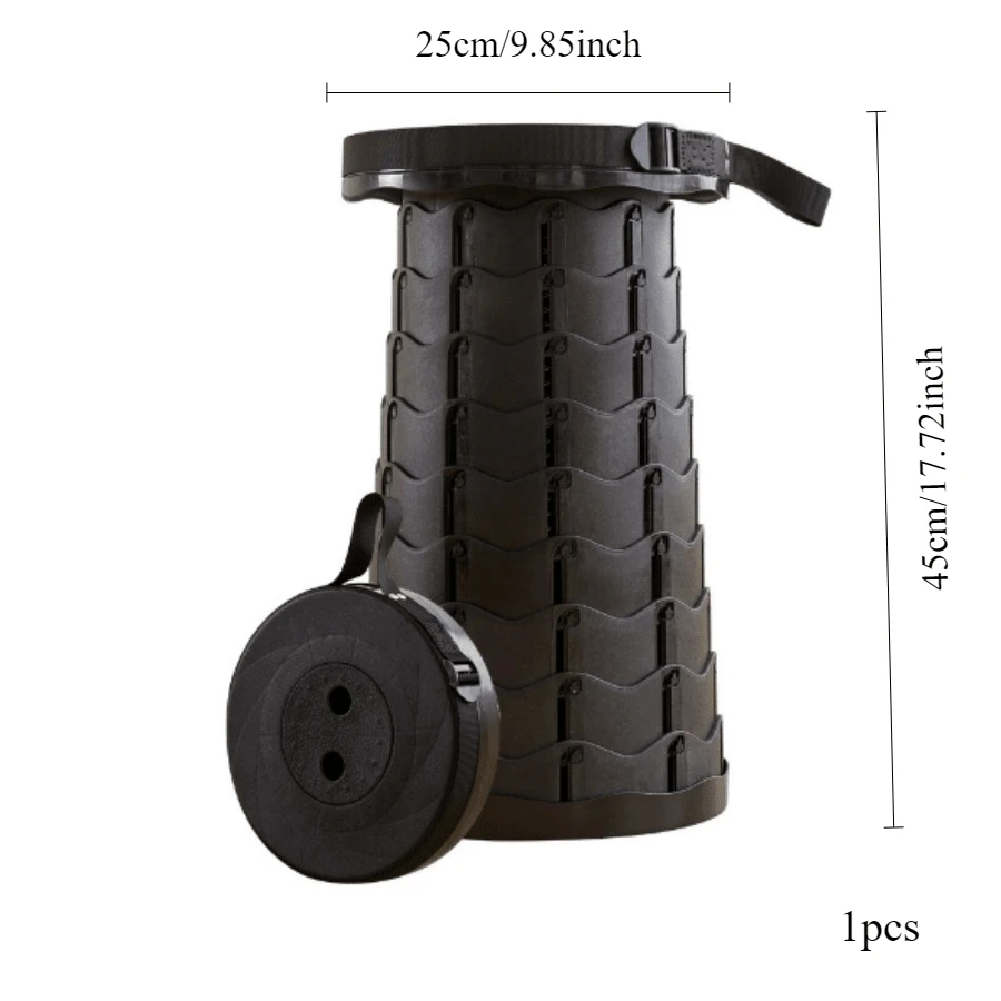 Folding Stool With Double Buckle, Portable Seat, Folding Telescopic ...