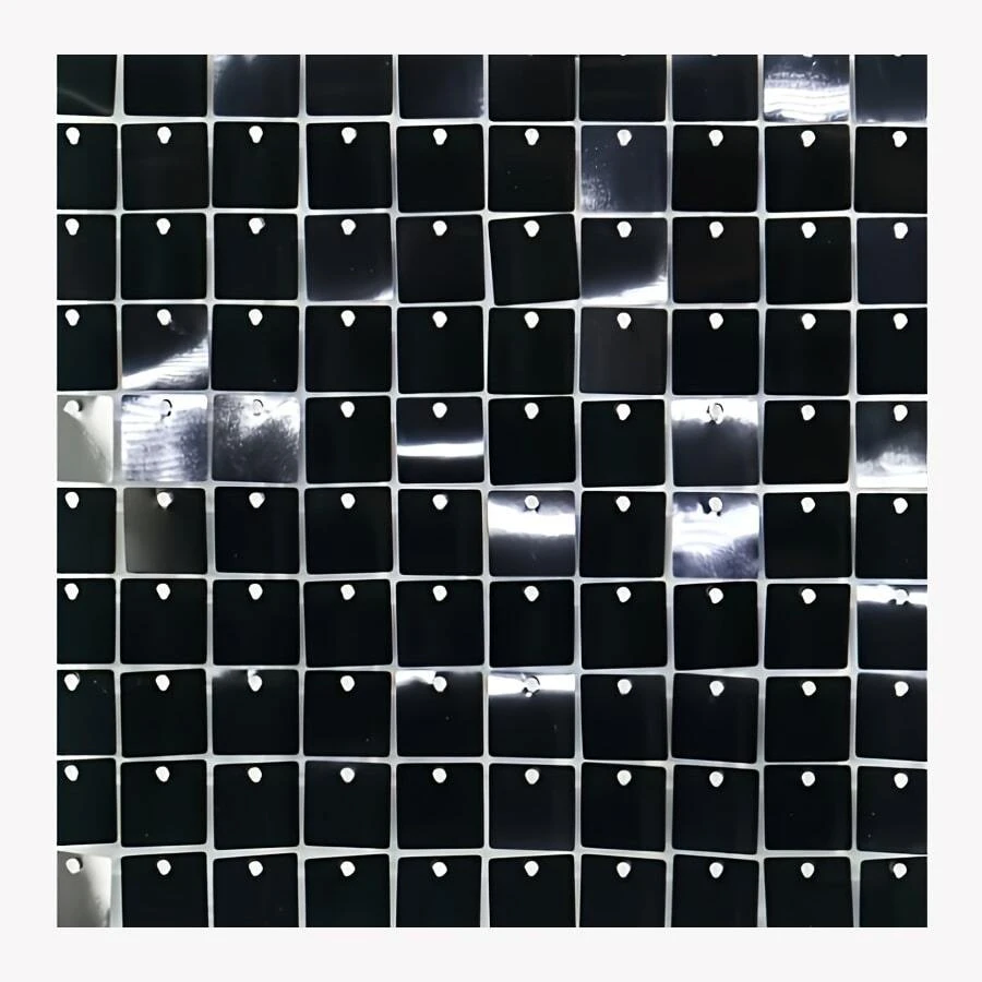 Black Shimmer Wall Backdrop, 24PCS Square Sequin Shimmer Backdrop Panel ...