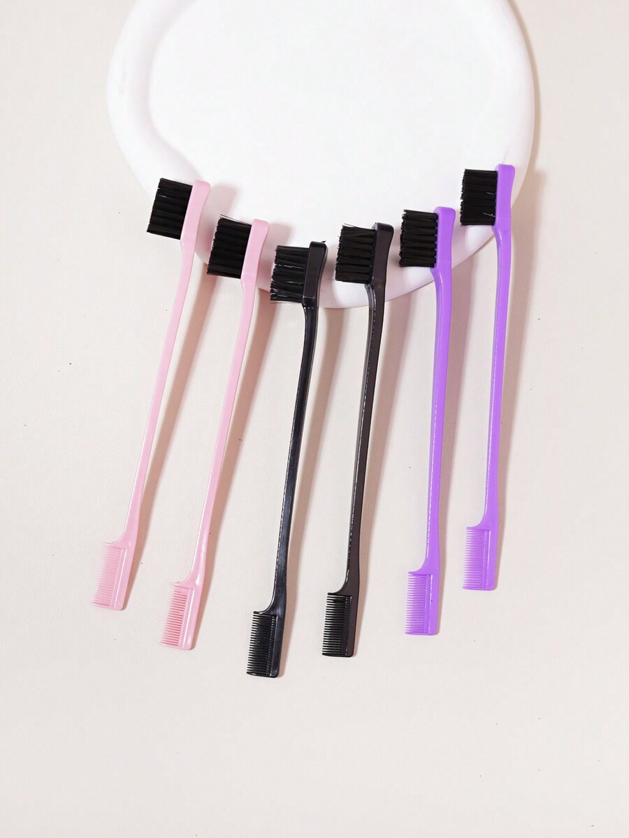 6pcs Hair Edge Brush Set For Women And Girls, Double-Sided Edge Control ...