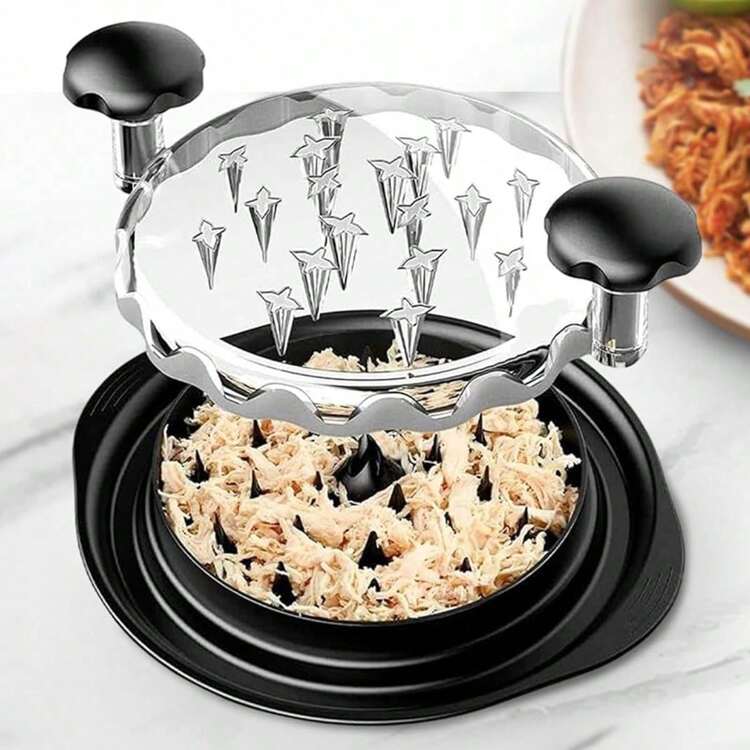 A Convenient And Time Saving Chicken Breast Shredder Transparent Cover Chicken Mincer Stable And Safe Easy To Operate And Easy To Clean. SHEIN