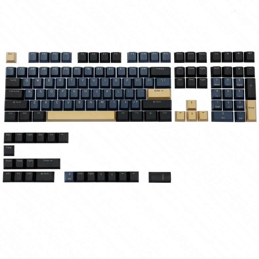 131 Tasten Blaue Samurai Keycaps PBT Doppelspritzguß Cherry Profil ...