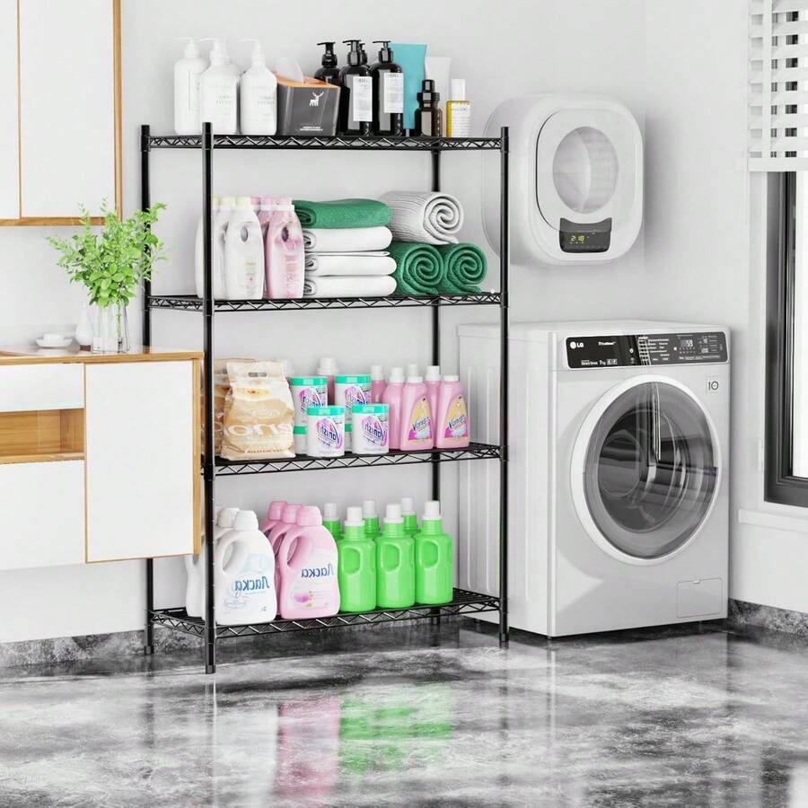 4-Wire Unit, Metal Storage Shelves Heavy Duty ShelfEasy Assembly For ...