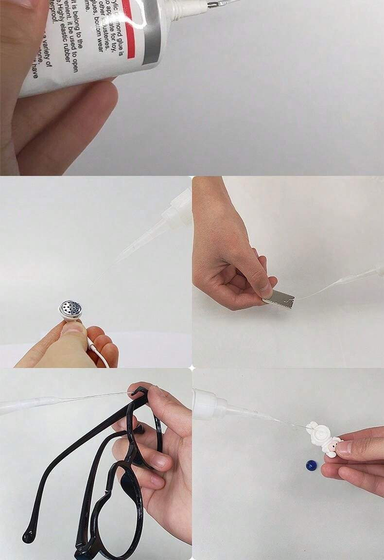 100pcs Glue Micro-Tips Plastic Glue Bottle Tips 502 Glue Dispensing ...